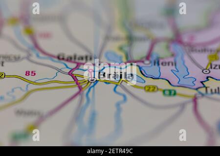 Braila Shown on a geography map or road map Stock Photo - Alamy