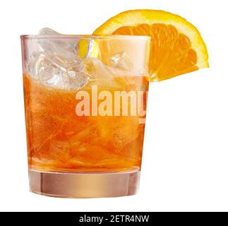 Refreshing Aperol Spritz cocktail isolated on white background Stock ...