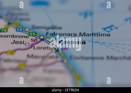Ancona Italy map Stock Photo - Alamy