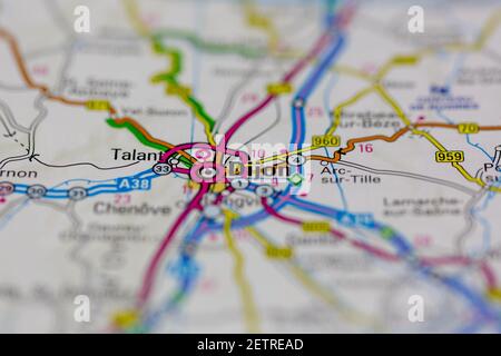 Map of Dijon Stock Photo - Alamy