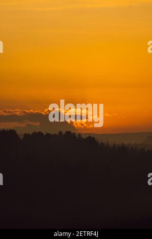 sunset at Argimusco mount Etna Sicily Stock Photo - Alamy