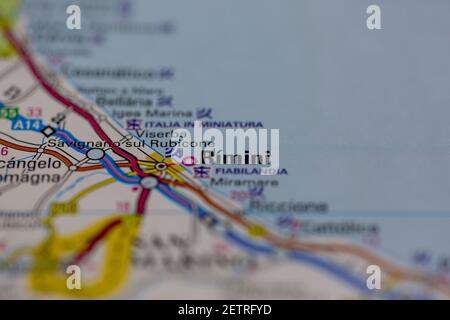 Rimini Shown on a geography map or road map Stock Photo - Alamy