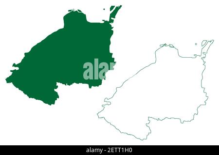 Buxar district (Bihar State, Patna division, Republic of India) map ...