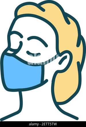 Wearing safety equipment RGB color icon Stock Vector Image & Art - Alamy