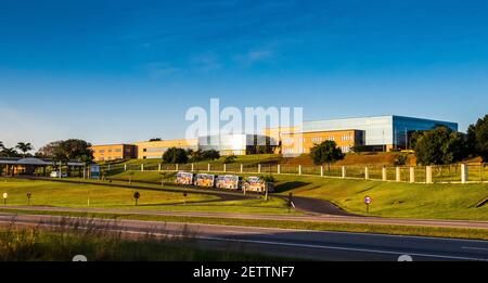 Facade of the Motorola Mobility Brazil factory, located in Jaguariúna ...