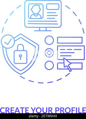 Create your own profile concept icon Stock Vector Image & Art - Alamy