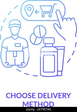 Choose delivery method concept icon Stock Vector Image & Art - Alamy