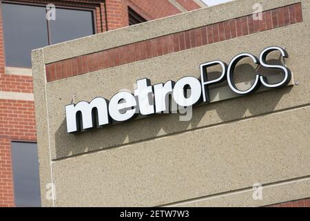 A logo sign outside of the headquarters of MetroPCS Communications, Inc ...