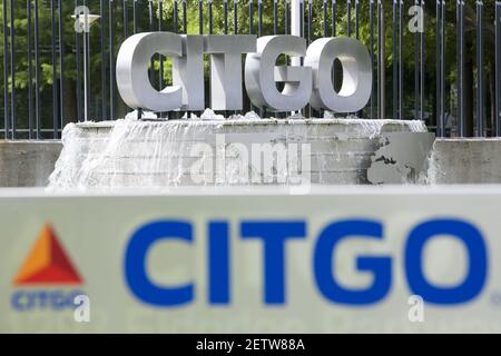 A logo sign outside of the headquarters of the Citgo Petroleum ...