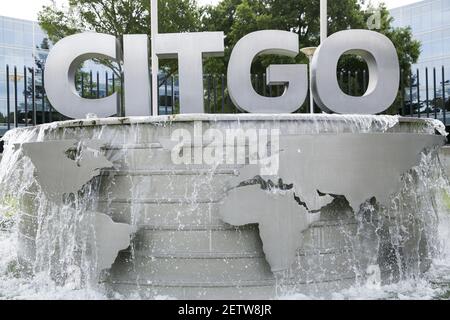 A logo sign outside of the headquarters of the Citgo Petroleum ...
