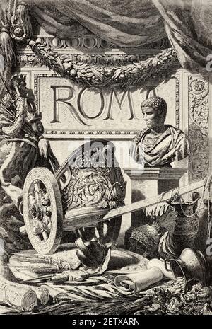 Traditional scenes from ancient Rome culture, Ancient roman empire ...