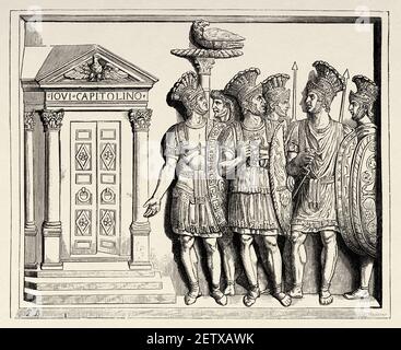 Soldier of the Praetorian Guard for the Roman Emperor Marble Bas relief ...