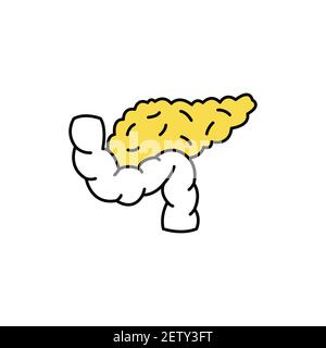 pancreas line style icon design of Medical care health and emergency ...