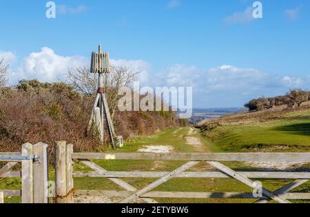 Tennyson Memorial, Tennyson Down, Needles Country Park, Isle of Wight ...