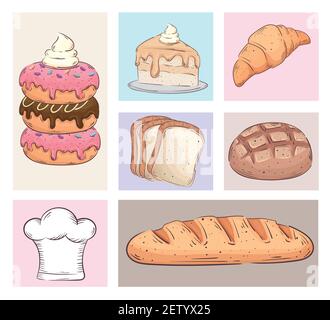 seven bakery icons Stock Vector Image & Art - Alamy
