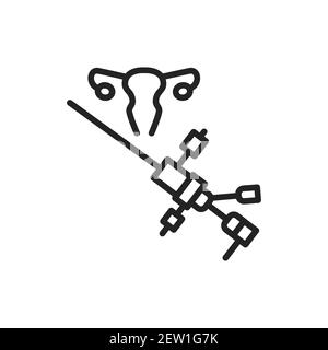 Colposcopy line icon. Outline pictogram for web page Stock Vector Image ...