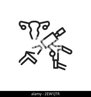 Colposcopy line icon. Outline pictogram for web page Stock Vector Image ...