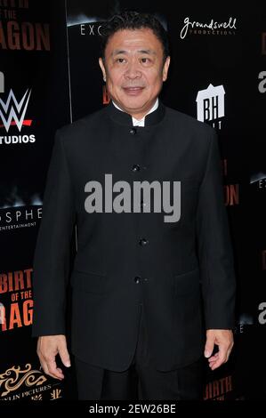 Leo Shi Young arrives at the "Birth Of The Dragon" Los Angeles ...
