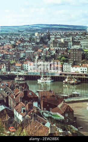 1978 Whitby harbour and fishing fleet of boats and trawlers - The ...