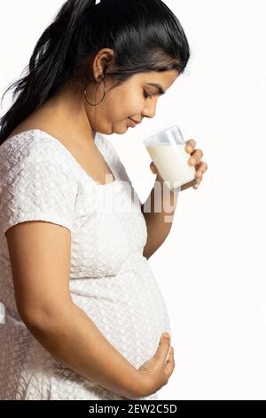 Woman Drinking Protein Drink Stock Photo - Alamy