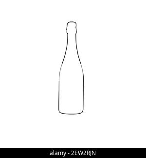 Bottle profile. Minimalist bottles, illustration of a bottle profile ...