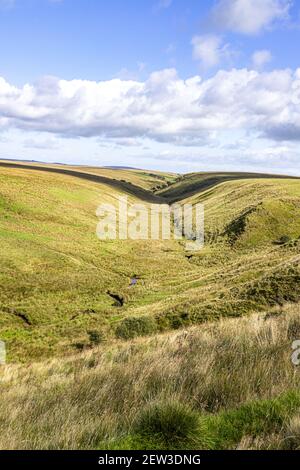 Exmoor National Park - The valley of the infant River Exe just north of ...