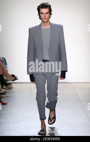 Elias de Poot walks on the runway during the Coach New York Fashion ...