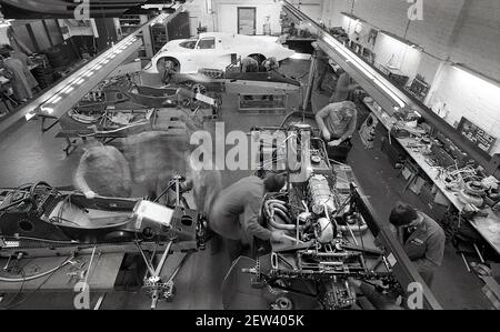 March Engineering racing car constructor in Bicester UK 1984 Stock ...