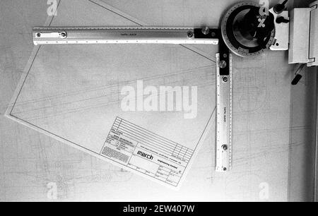 March Engineering racing car constructor in Bicester UK 1984 Stock ...