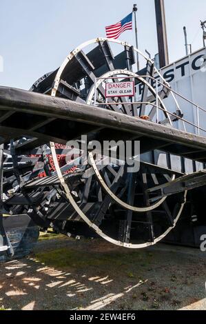 The stern and paddle-wheel of the W.T. Preston Steamboat Museum in ...