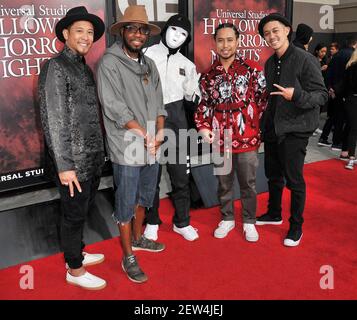 (L-R) Jabbawockeez - Joe Larot, Kevin Brewer, Jabbawockee, Phil Tayag ...