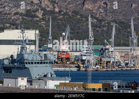 Navantia Shipyard in Cartagena, Spain Stock Photo - Alamy