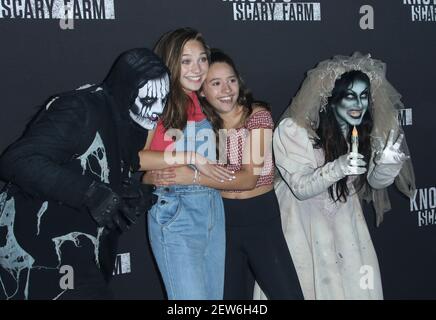 Maddie Ziegler and Mackenzie Ziegler at the Knott's Scary Farm And ...