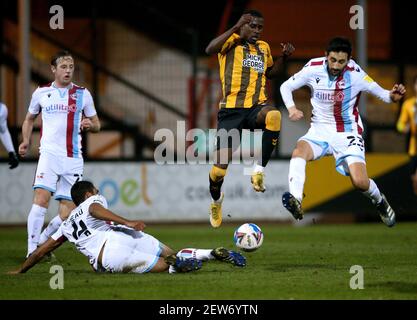 Cambridge United's Shilow Tracey during the Sky Bet League Two match at the Abbey Stadium ...