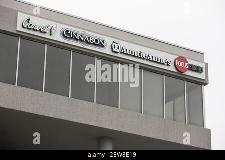A logo sign outside the headquarters of Focus Brands in Atlanta ...