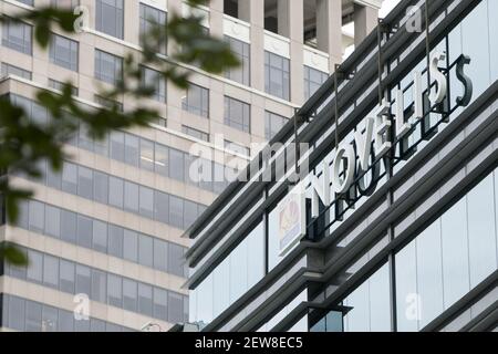 A logo sign outside of the headquarters of Novelis Inc., in Atlanta ...