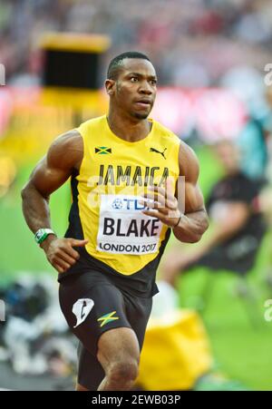 Yohan Blake running the 100 meters at the 2020 Tokyo Olympics Stock ...