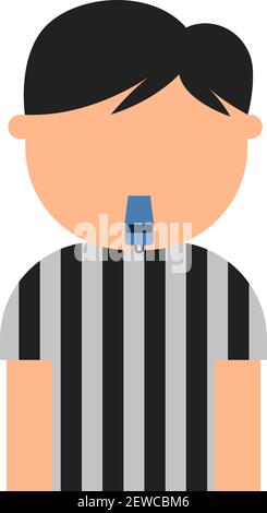 Referee vector icon isolated on transparent background, Referee ...