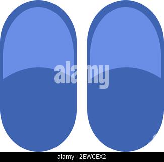 Blue slippers,illustration,vector on white background Stock Vector ...