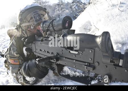 U.S. Soldiers with 2d Cavalry Regiment (2CR) sing the army song during ...