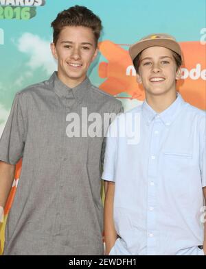 Jagger Eaton and Jett Eaton at Nickelodeon's 29th Annual Kids' Choice Awards held at The Forum ...