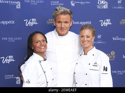 Chef Ariel Malone and chef Kristin Barone attend Vegas Uncork'd by Bon ...
