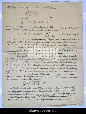 Albert Einstein manuscripts including work on theory of relativity on ...