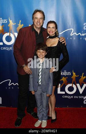 Kevin Nealon, Gable Nealon, Susan Yeagley attending The Beatles LOVE ...