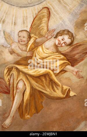 Our Lady Of The Assumption Baroque Church. Fresco. Nativity of Jesus or ...