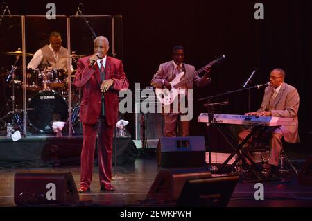 The original lead singer Russell Thompkins Jr (middle) and The New ...