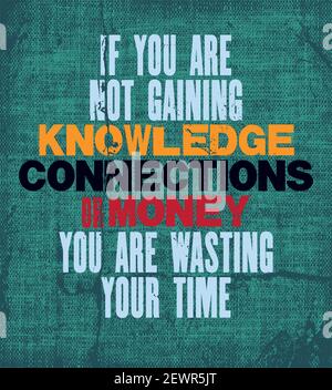 Inspiring motivation quote with text Knowledge Will Give You Power ...