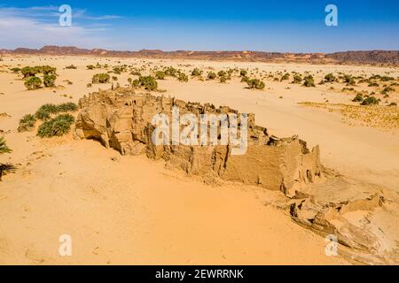 Old abandoned fort in Djado, Tenere Desert, Sahara, Niger, Africa Stock ...