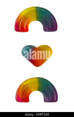 Rainbow Colin the Caterpillar sweets from M&S isolated on white ...