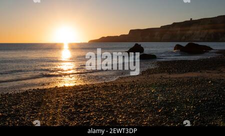 Coastal landscape in Cape Kidnappers Gannet Reserve. North Island. New ...